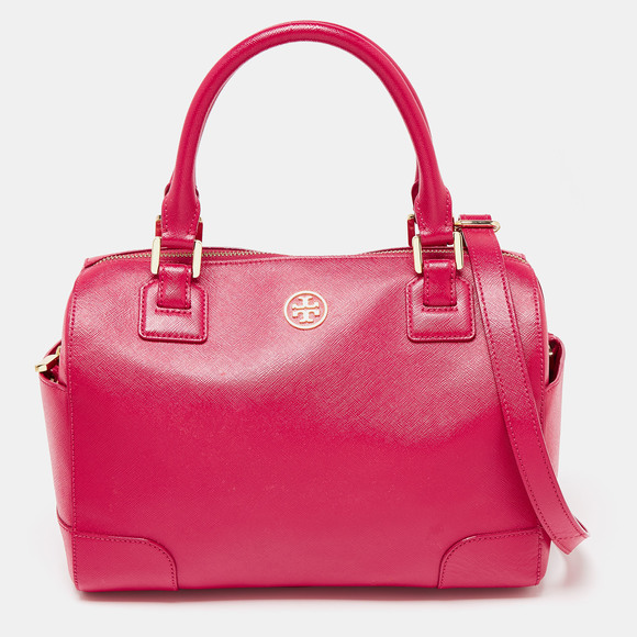 Tory Burch | Bags | Tory Burch Fuchsia Leather Robinson Dome Satchel ...